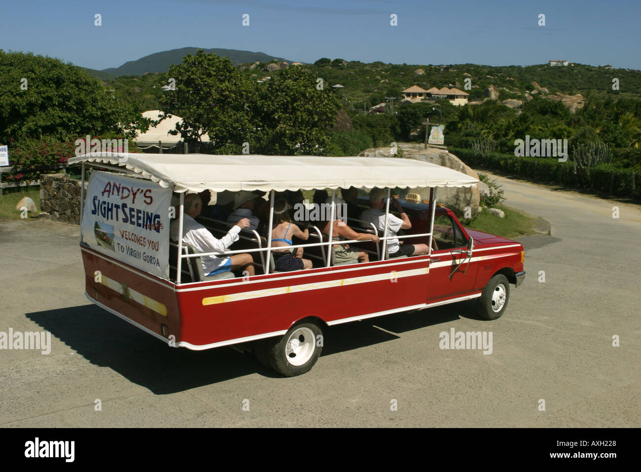 British Virgin islands Gorda Bus Stock Photo - Alamy
