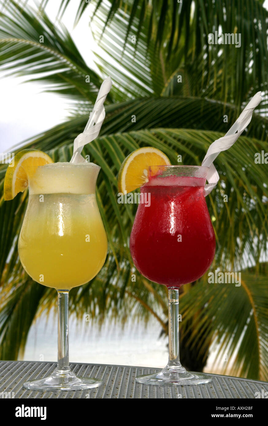 Caribbean Tropical drinks Stock Photo - Alamy