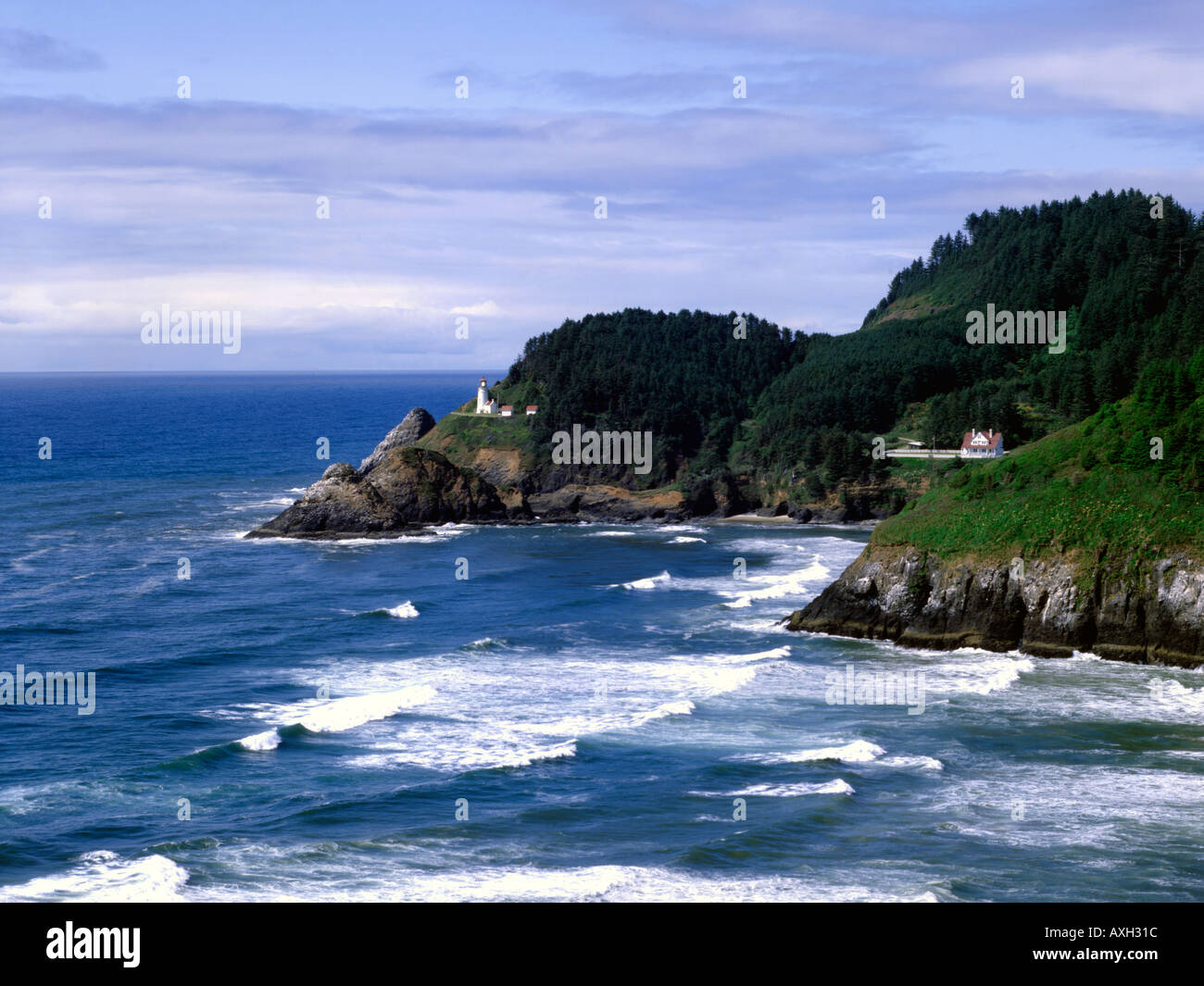Heceta Head at Devils Elbow State Park on the Central oregon coastline ...