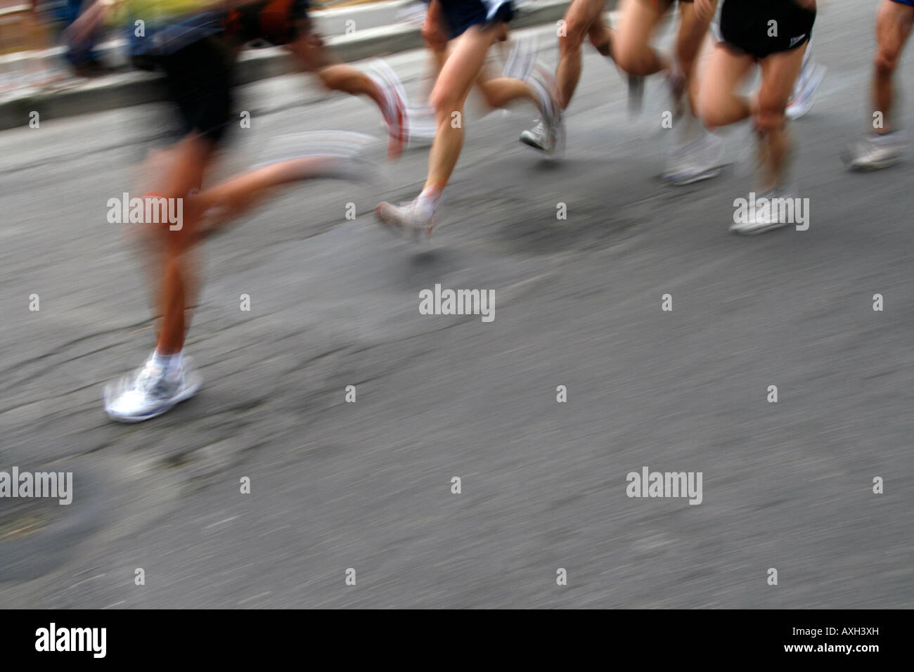 runners in road race Stock Photo - Alamy