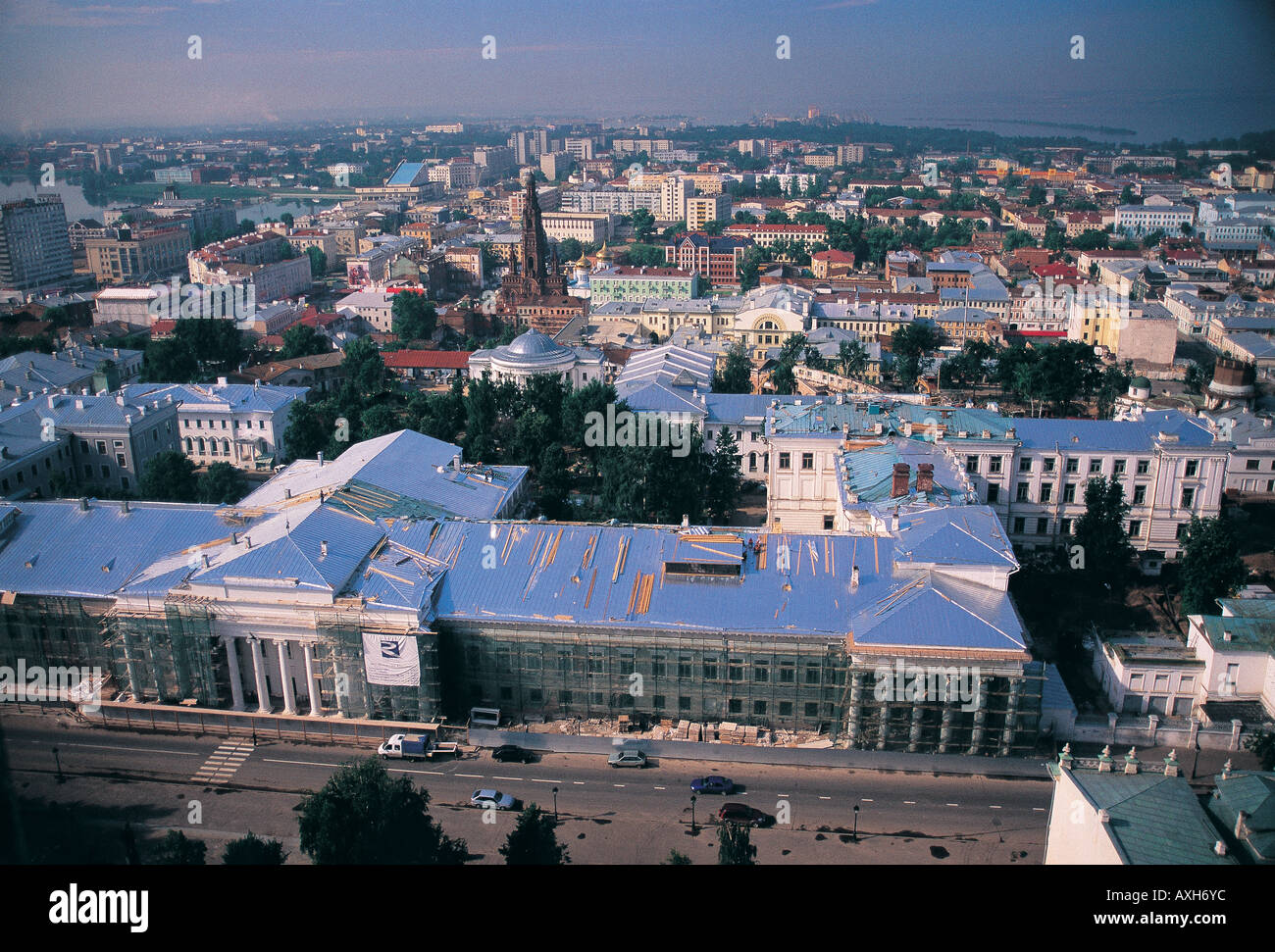 Aerial view of famous Kazan State University where Tolstoy and Lenin ...