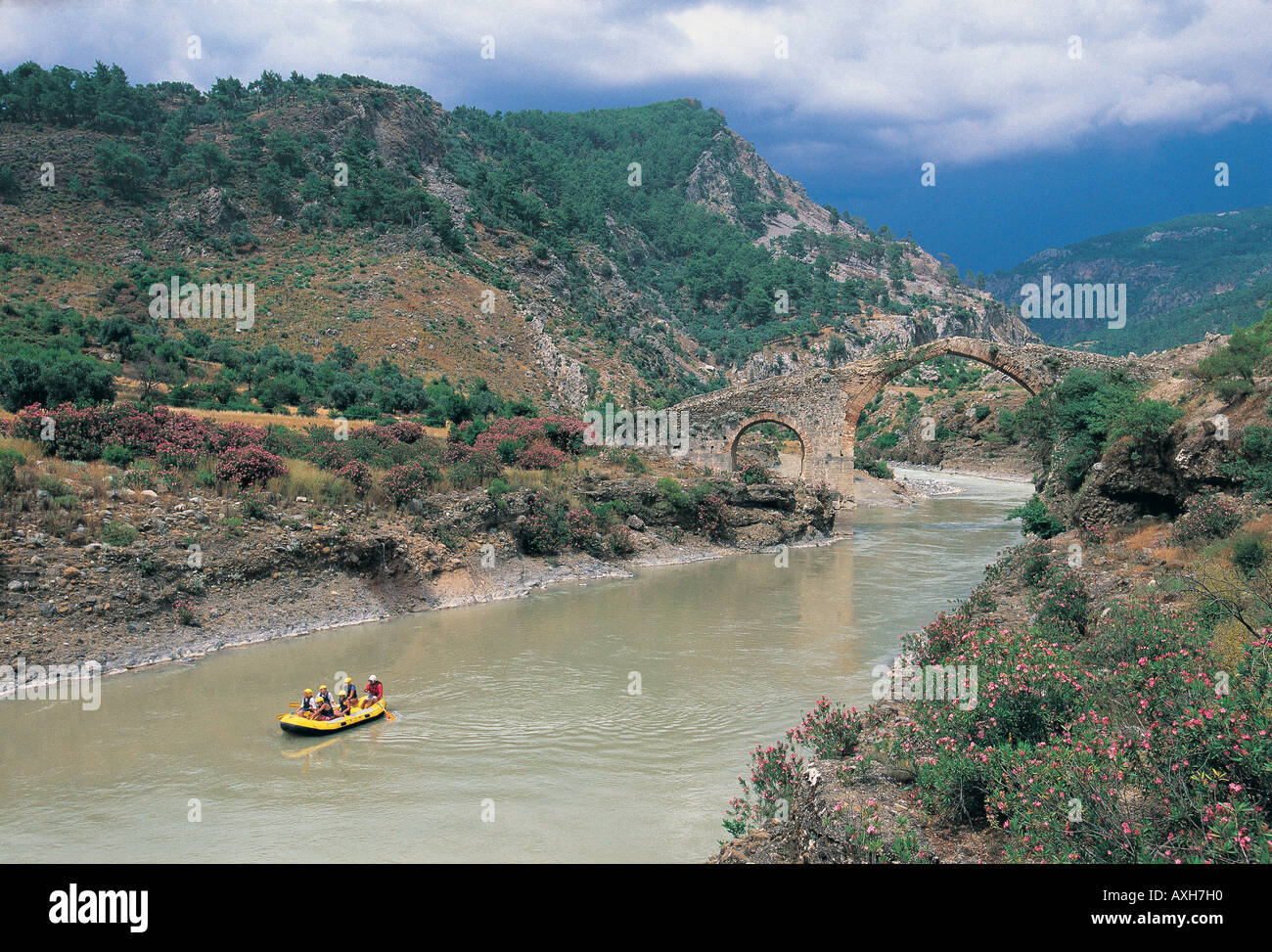 Rafting in Dalaman River and ancient Byzantine stone Bridge Fethiye ...