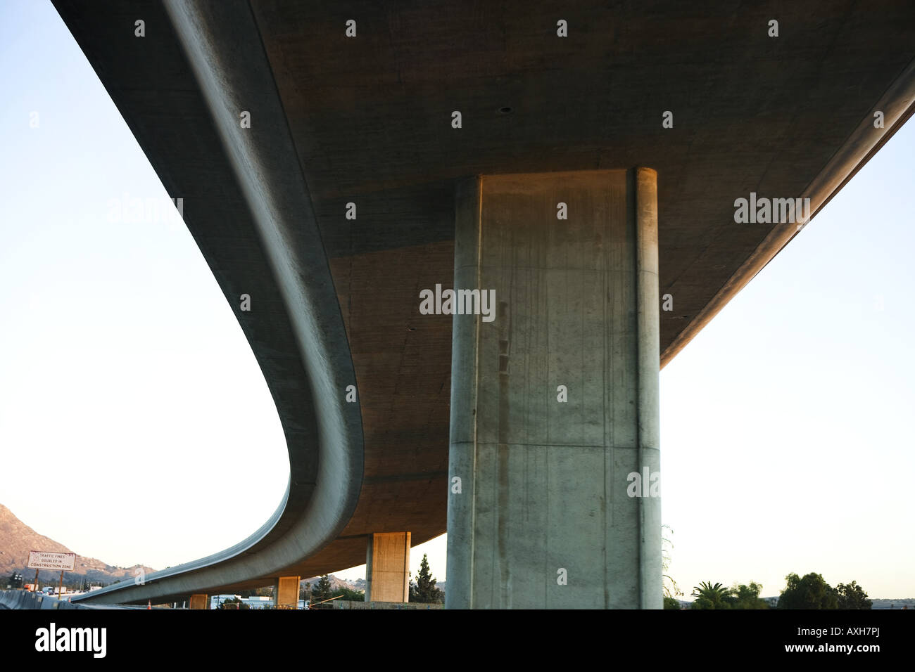 Low angle view of elevated on-ramp Stock Photo - Alamy