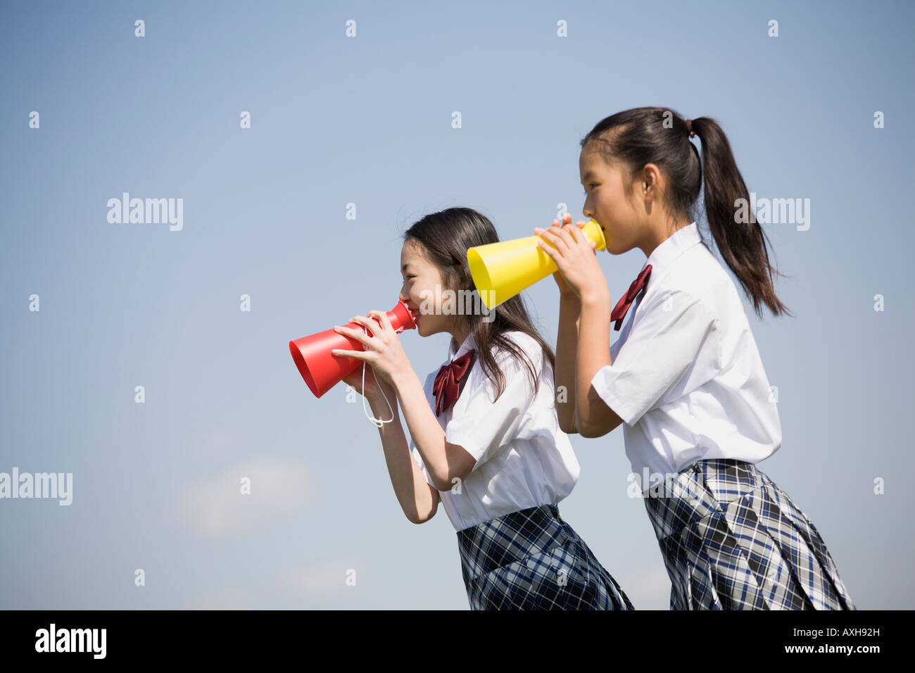 Teen girl megaphone shouting hi-res stock photography and images - Alamy