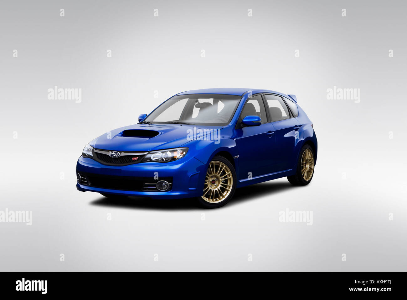 2008 Subaru Impreza WRX STi in Gray - Front angle view Stock Photo - Alamy