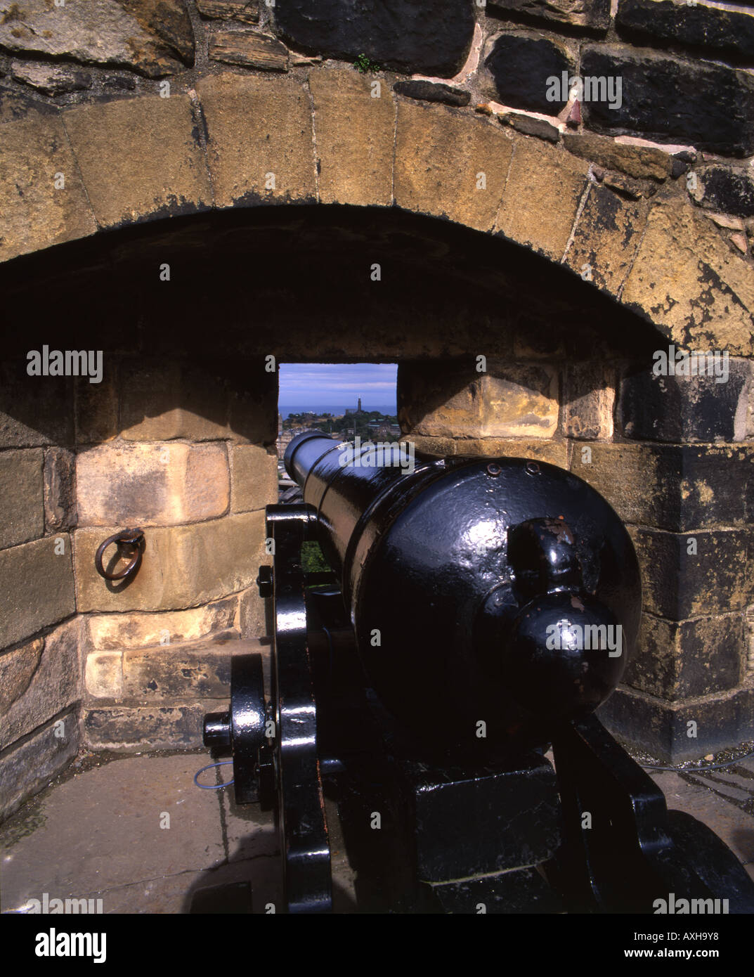 Cannon on the walls of Edinburgh Castle, Scotland Stock Photo - Alamy