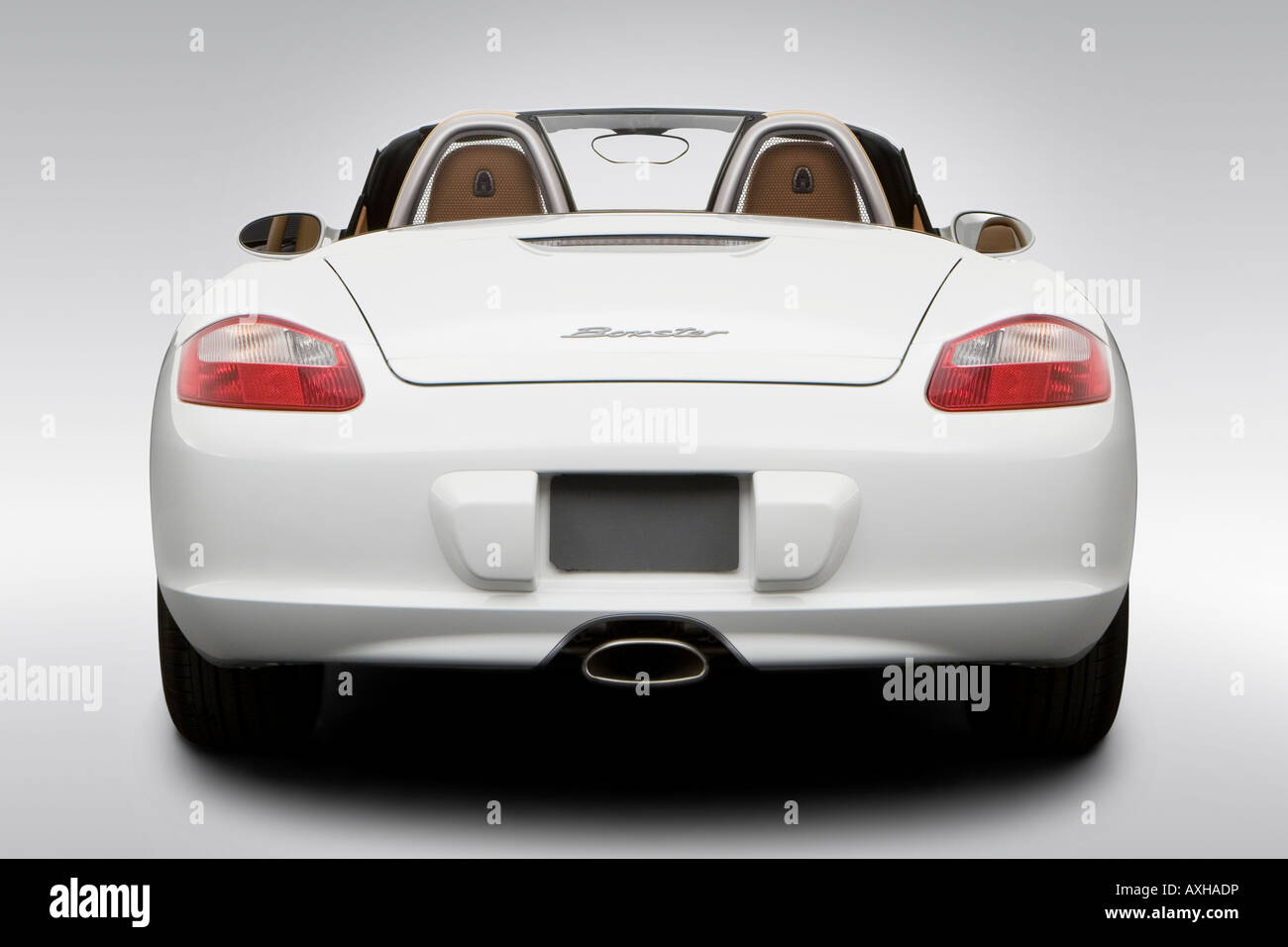 2008 Porsche Boxster in White - Low/Wide Rear Stock Photo - Alamy