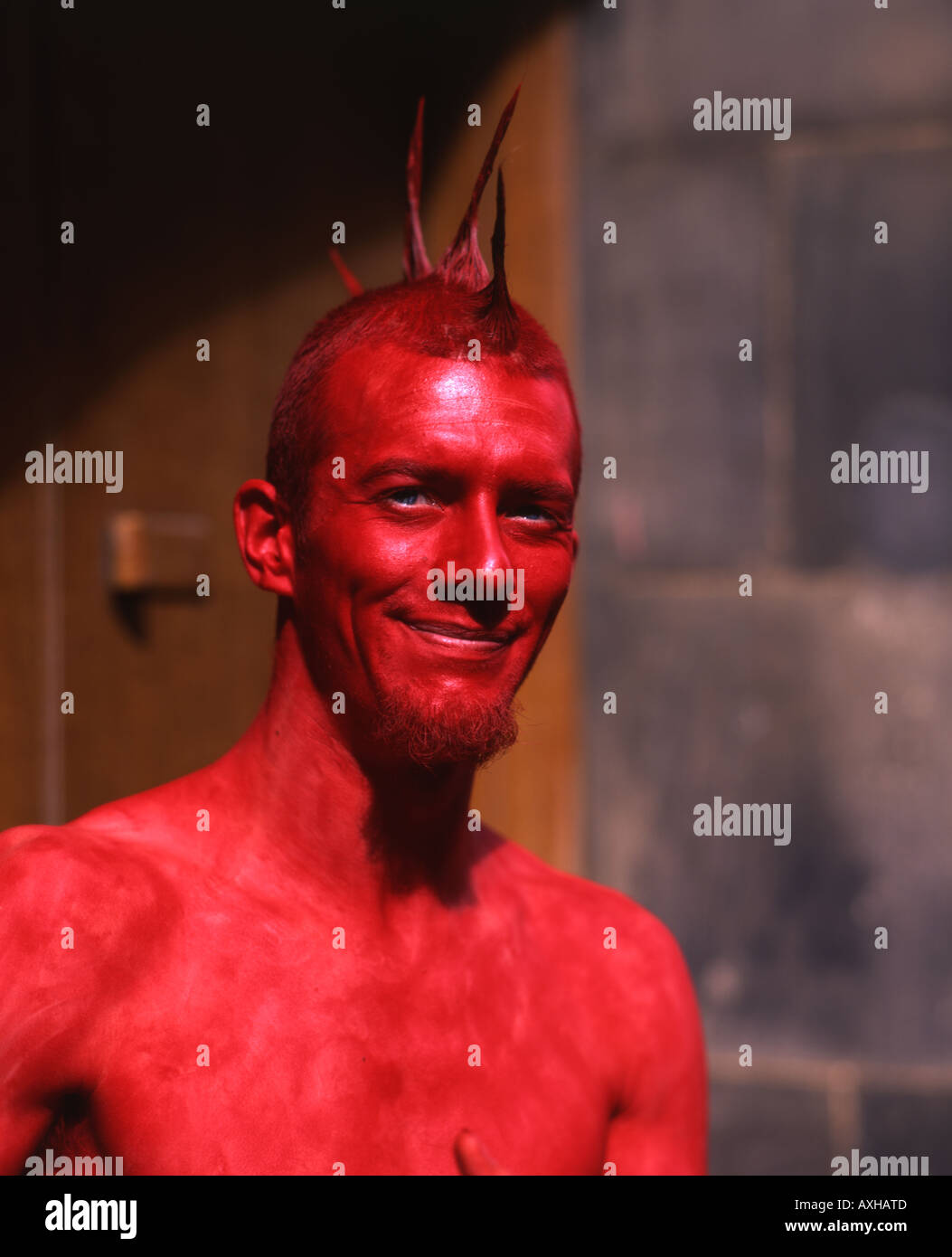 Scotland man male body paint hi-res stock photography and images - Alamy