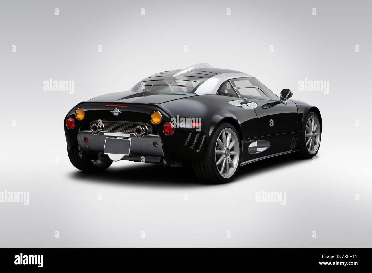 2008 Spyker C8 in Black - Rear angle view Stock Photo - Alamy