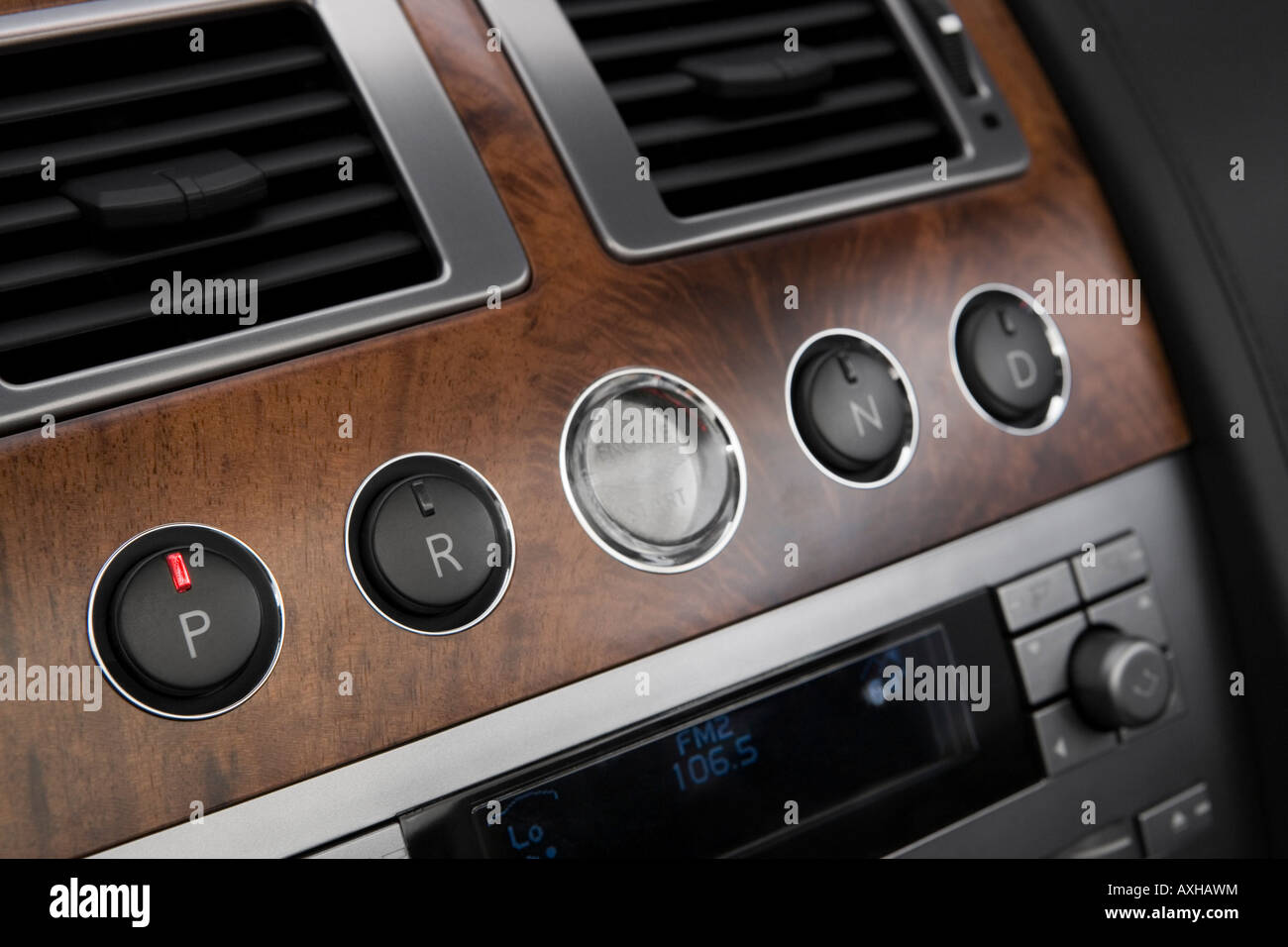 2008 Aston Martin DB9 Volante in White - Gear shifter/center console ...