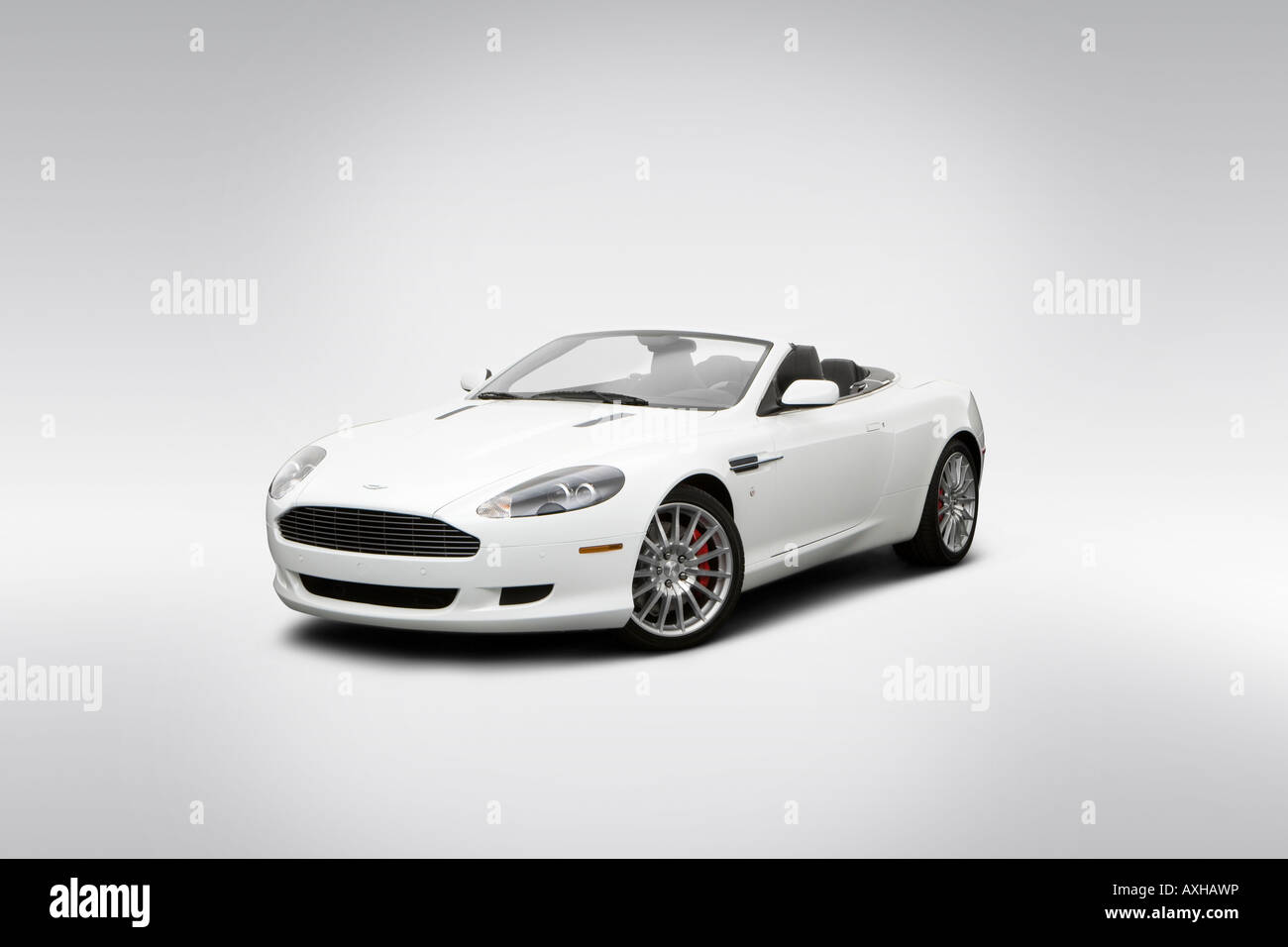 2008 Aston Martin DB9 Volante in White - Front angle view Stock Photo ...