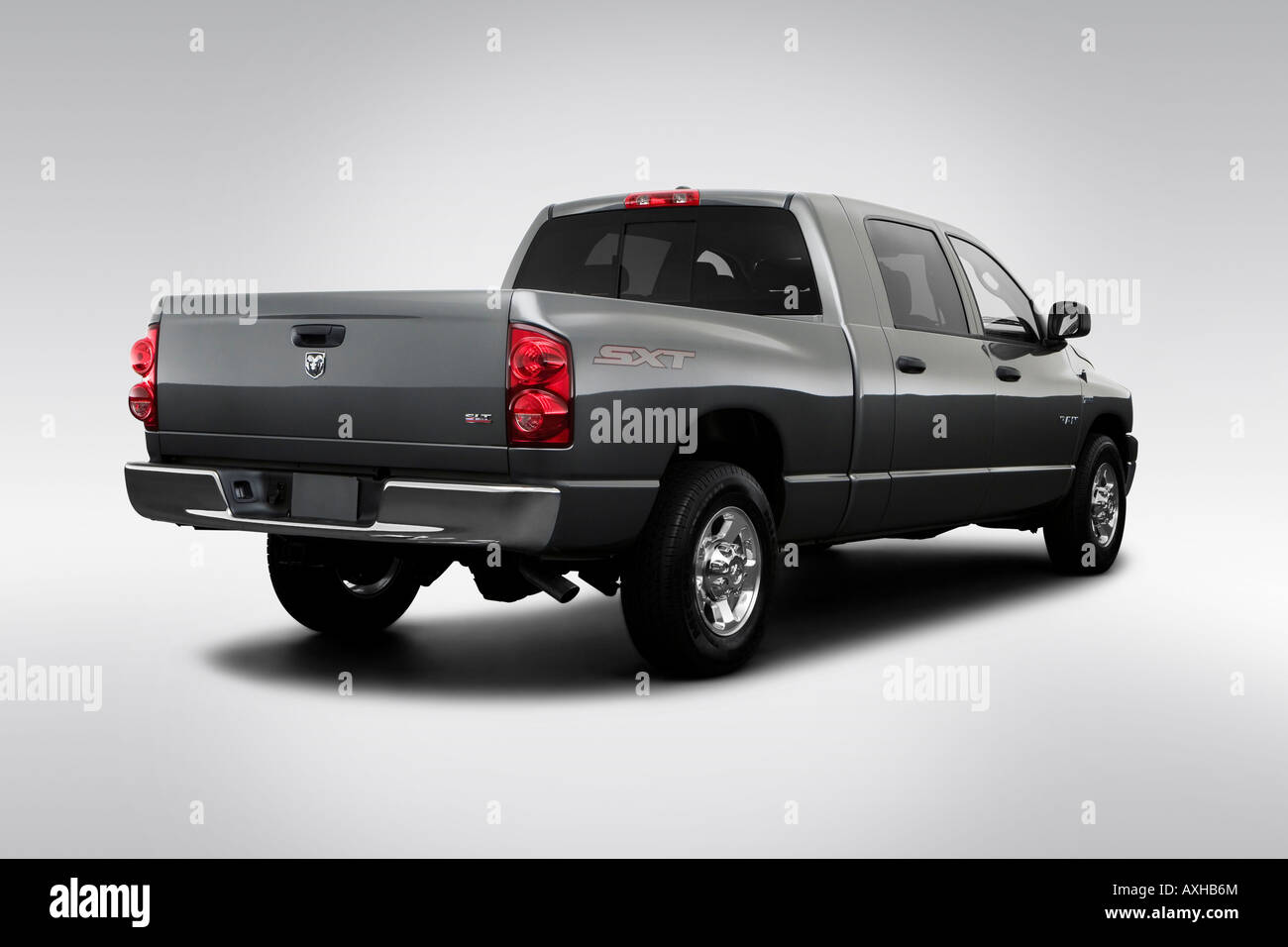2008 Dodge Ram 1500 SLT in Gray - Rear angle view Stock Photo - Alamy