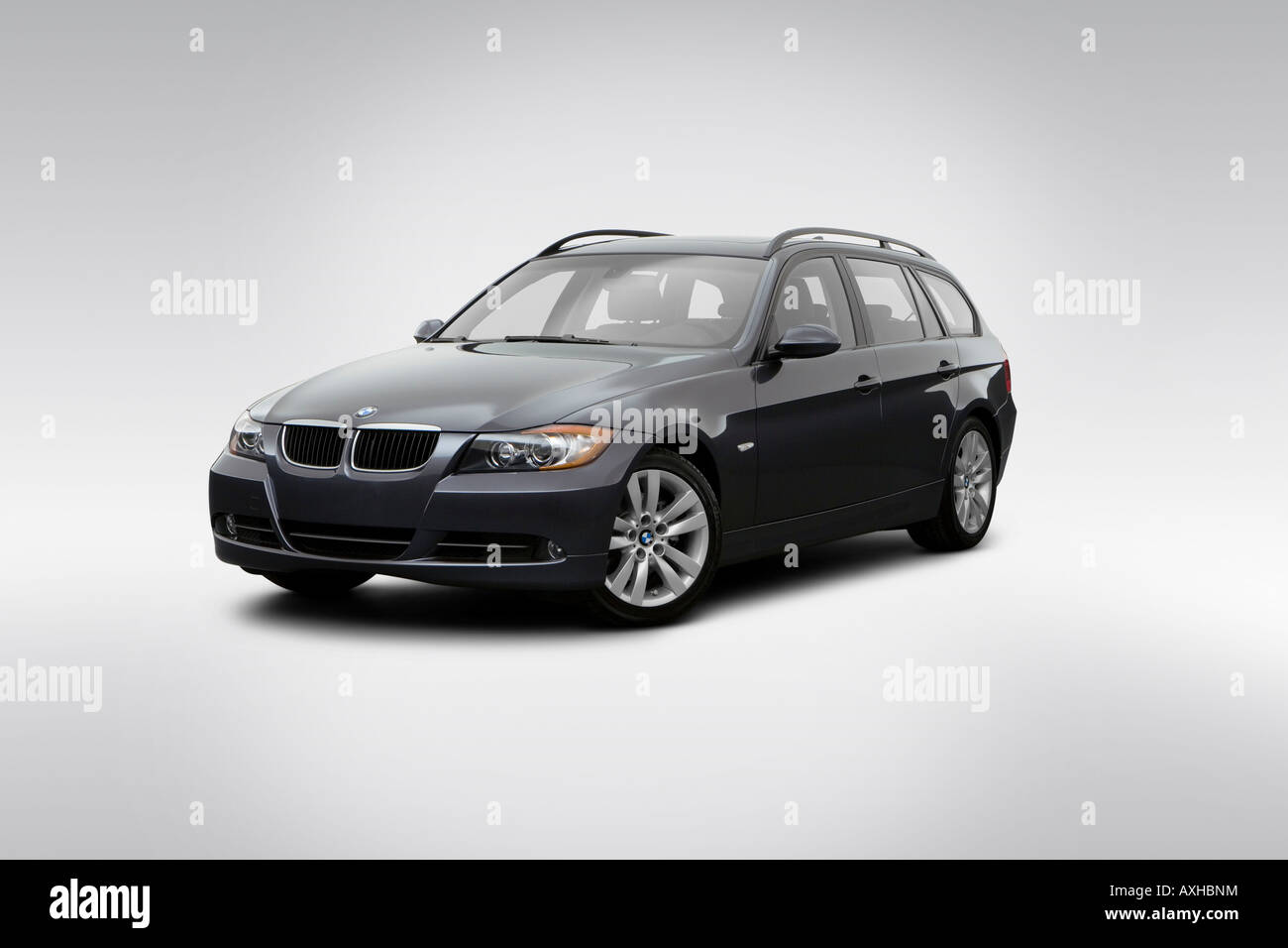 2008 BMW 3-series 328i in Gray - Front angle view Stock Photo - Alamy