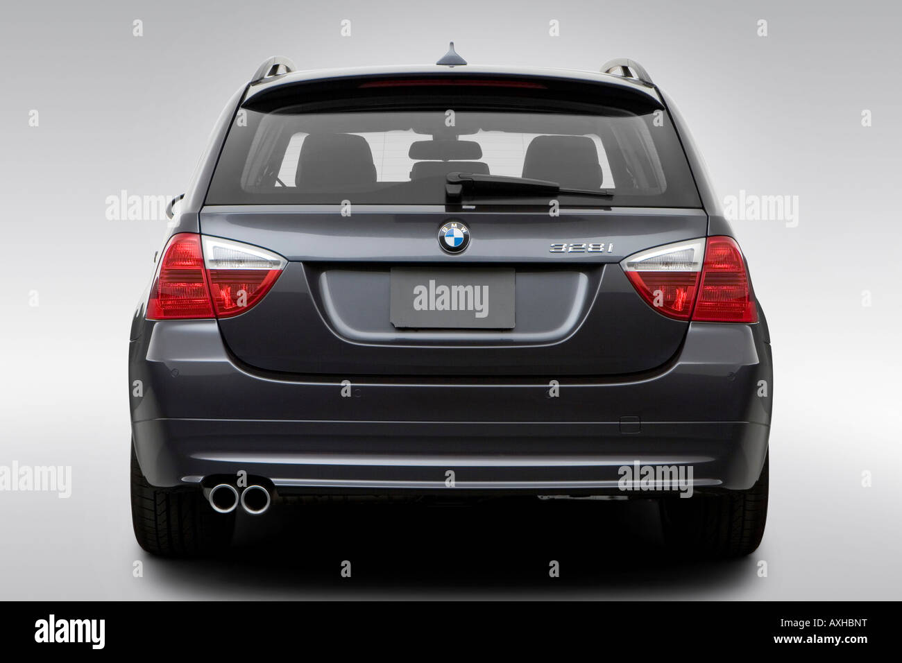 2008 BMW 3-series 328i in Gray - Low/Wide Rear Stock Photo - Alamy