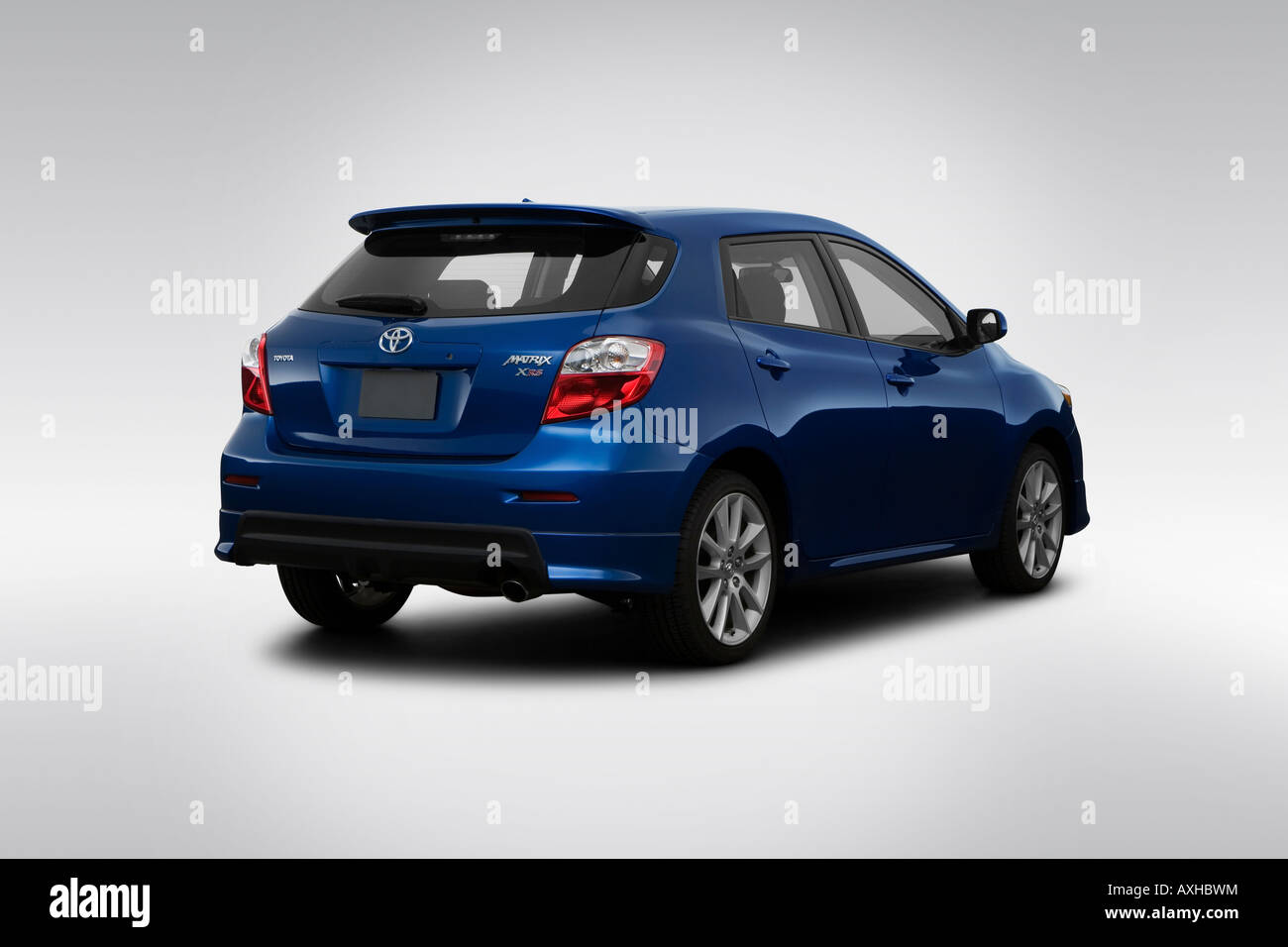 2009 Toyota Corolla Matrix XRS in Blue - Rear angle view Stock Photo ...