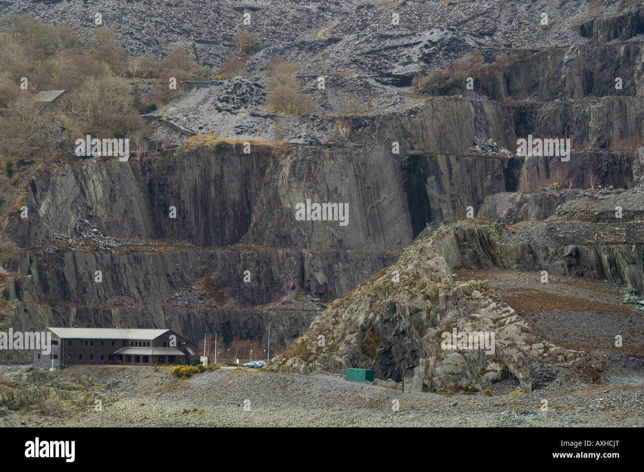 Disused Slate Quarries at Llanberis in Snowdonia National Park Stock ...