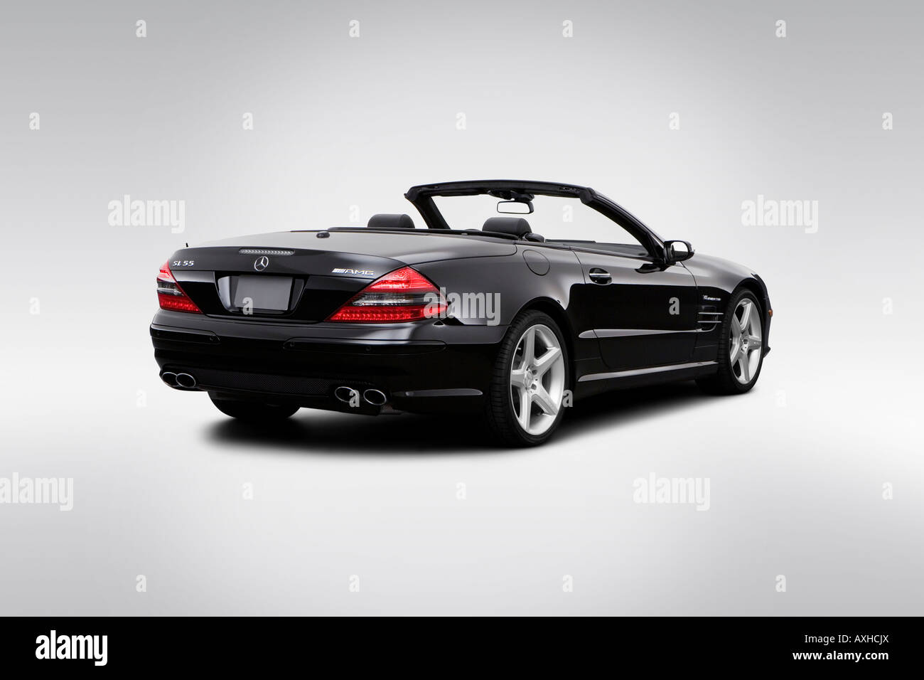 2008 Mercedes-Benz SL-Class SL55 AMG in Black - Rear angle view Stock ...