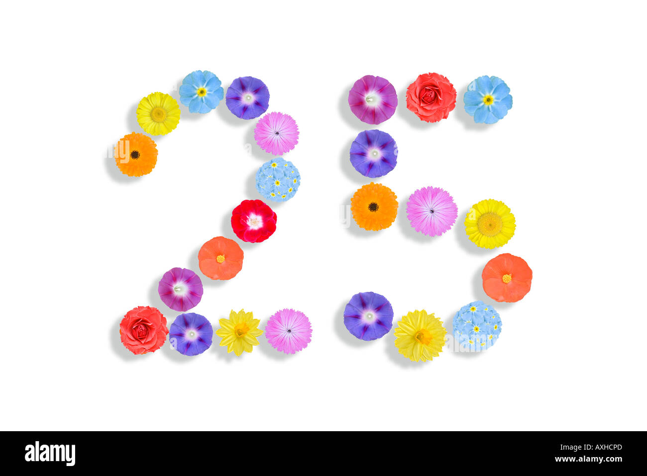 numbers written with flowers Stock Photo - Alamy