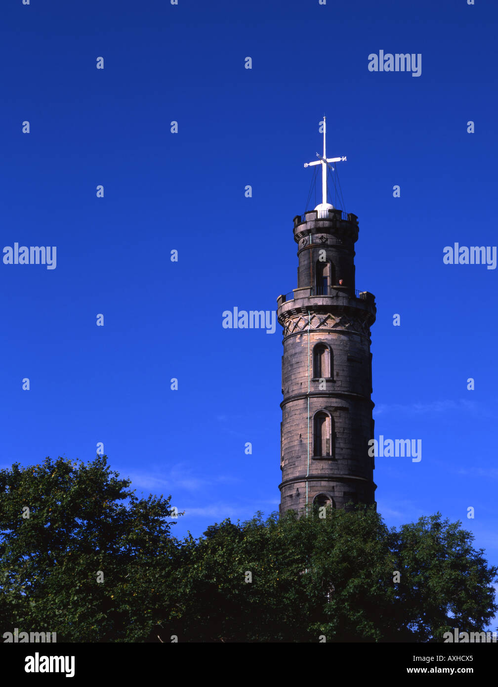 Nelson's Monument. A commemorative tower to Admiral Horatio Nelson ...