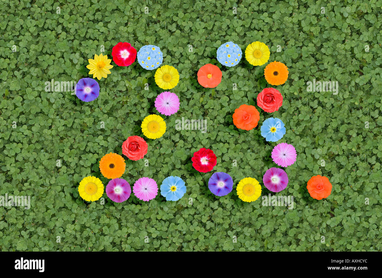 numbers written with flowers 23rd Stock Photo - Alamy