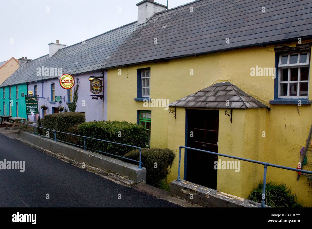 The village of Cloghane (An Clochán) on the Dingle Peninsular, western ...