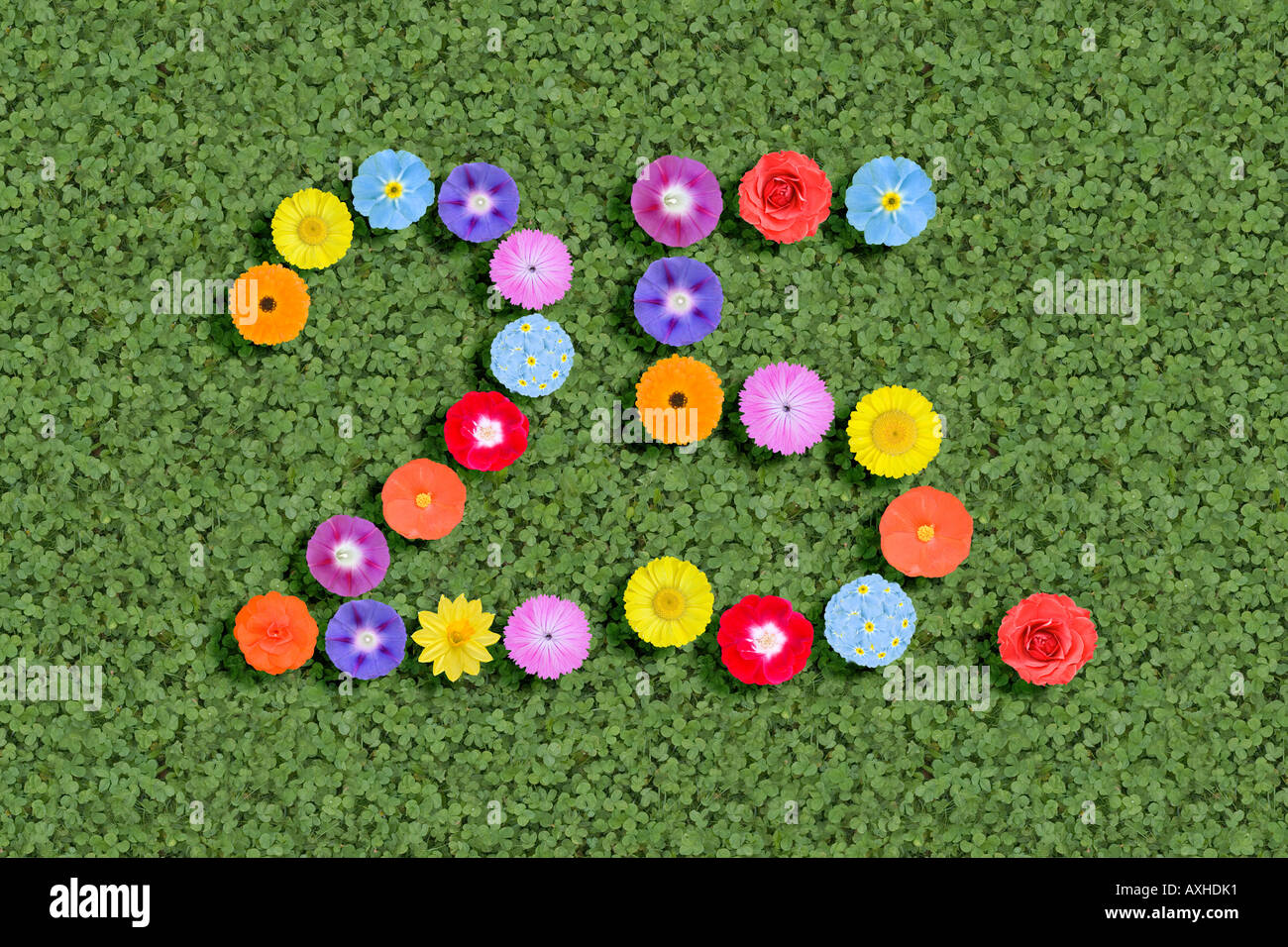 numbers written with flowers 25th Stock Photo - Alamy