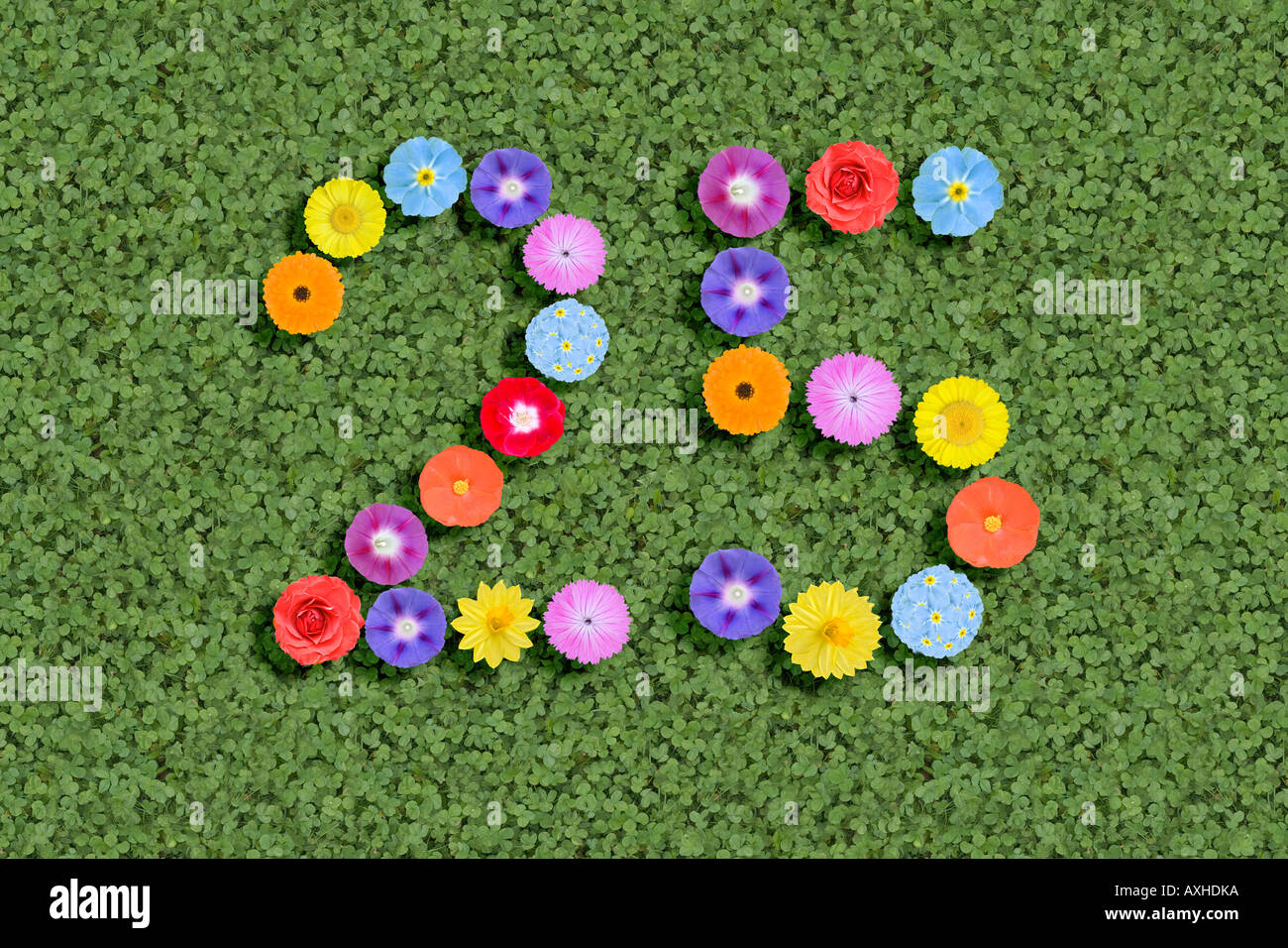 numbers written with flowers Stock Photo - Alamy