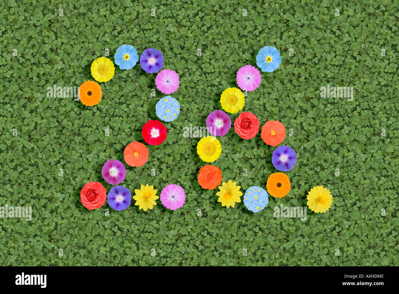 numbers written with flowers 26th Stock Photo - Alamy