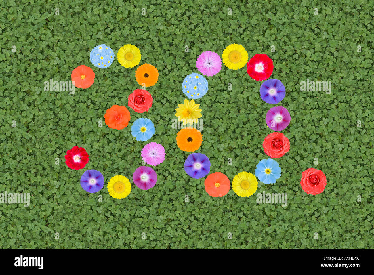 numbers written with flowers 30th Stock Photo - Alamy