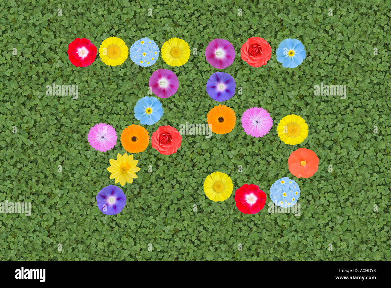 numbers written with flowers Stock Photo - Alamy