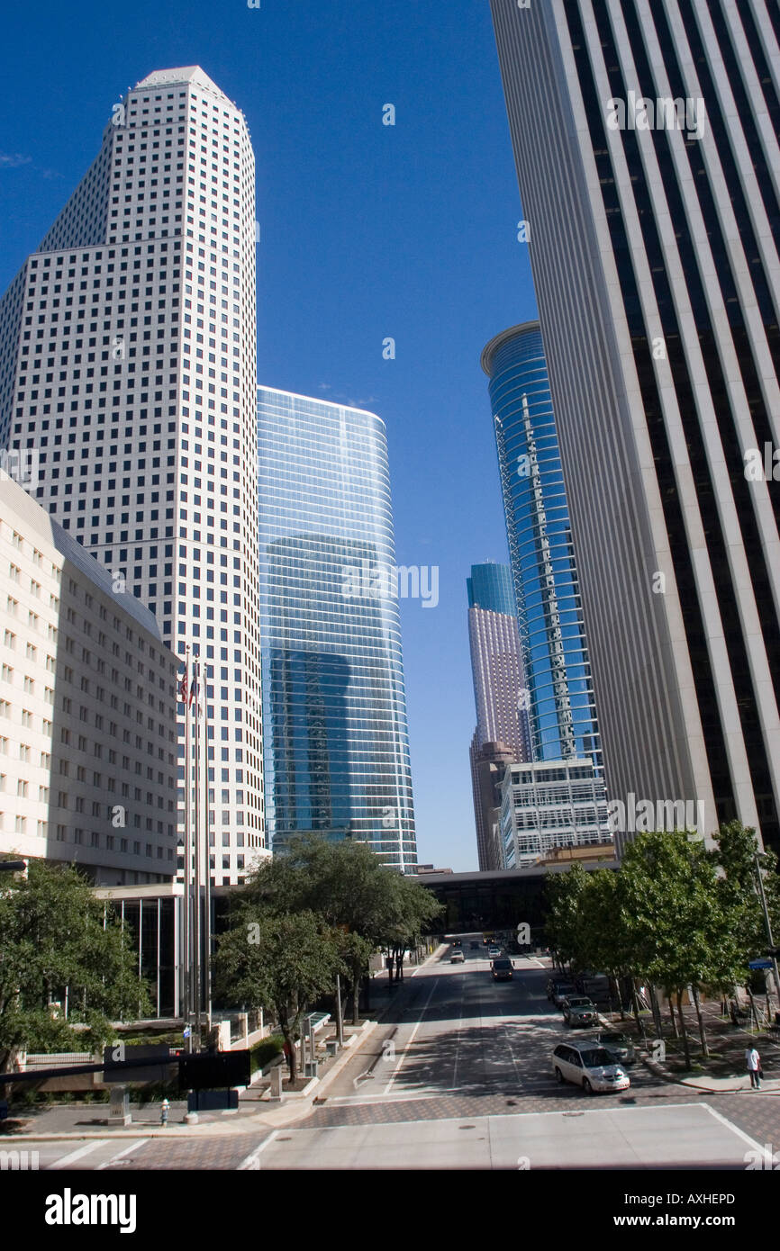 Stunning buildings in Downtown Houston Texas TX USA Stock Photo - Alamy