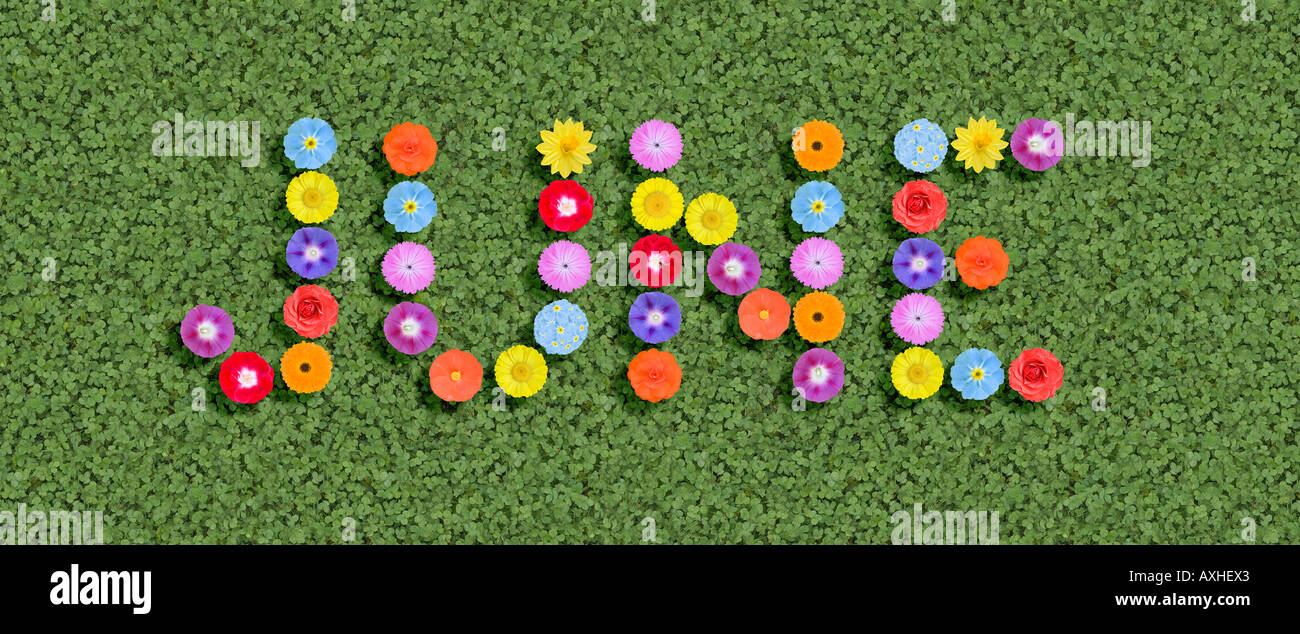 June letters hi-res stock photography and images - Alamy