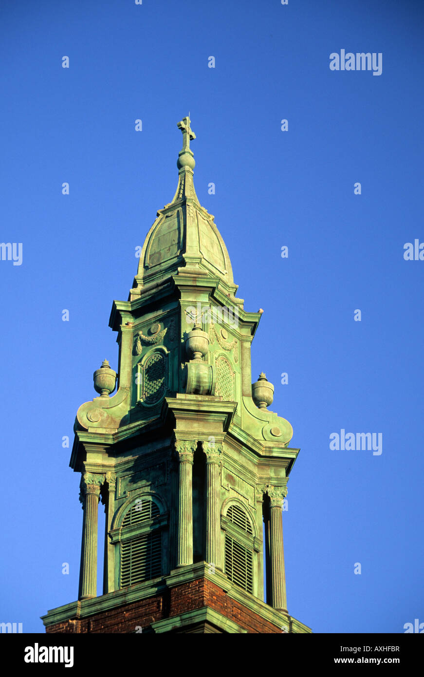 ORNATE STEEPLE OF SAINTS CYRIL & METHODIUS CATHOLIC CHURCH IN N.E ...