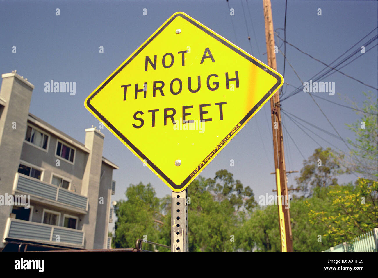 not a through street Stock Photo - Alamy