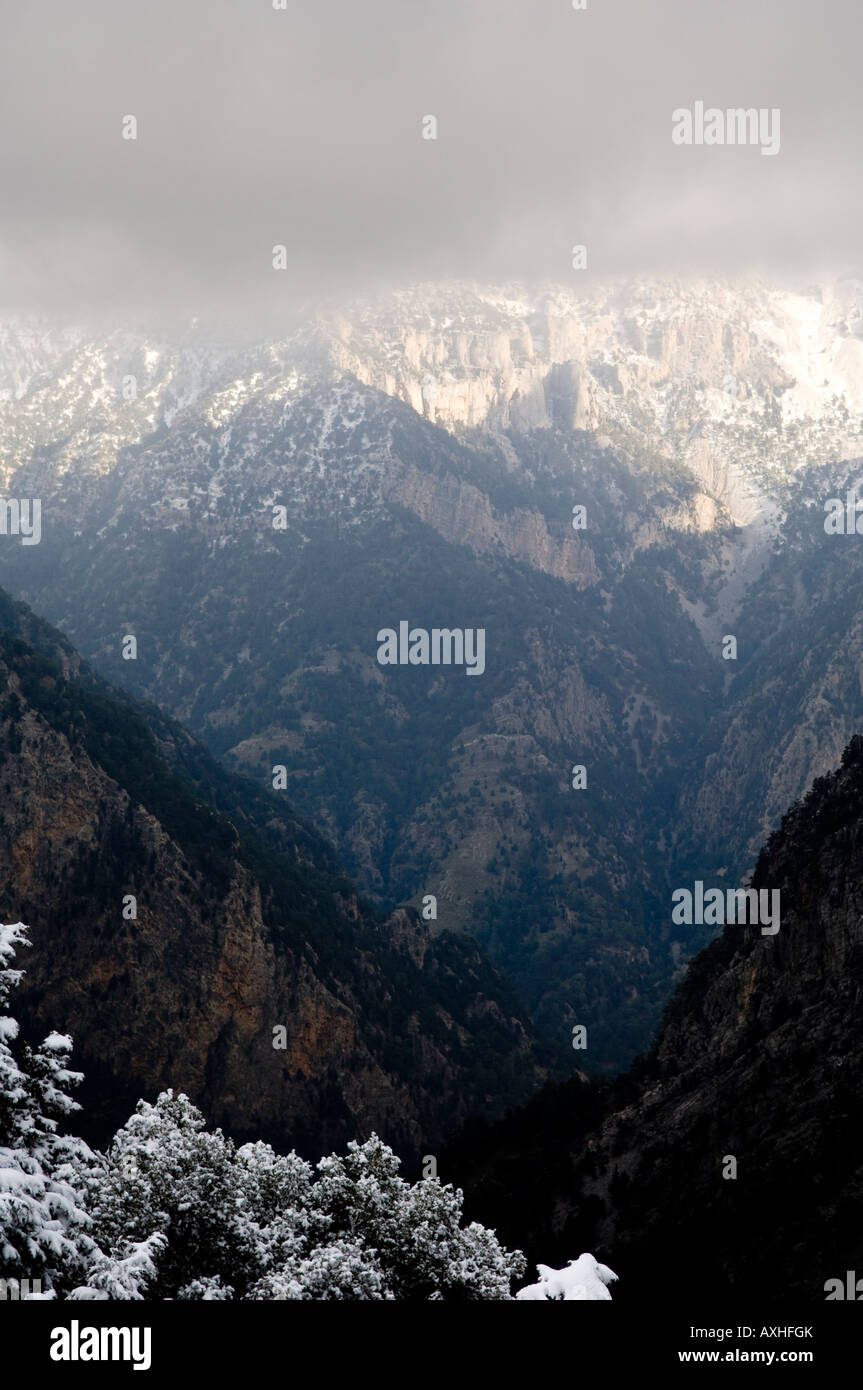 Snow capped mountains in Crete, Greece Stock Photo - Alamy