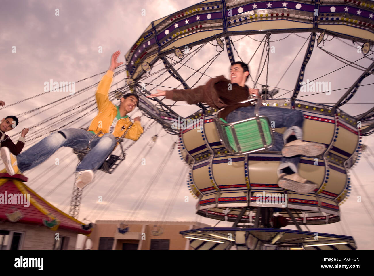 Libyans enjoying an evening at the fun fair Tripoli Libya Stock Photo ...