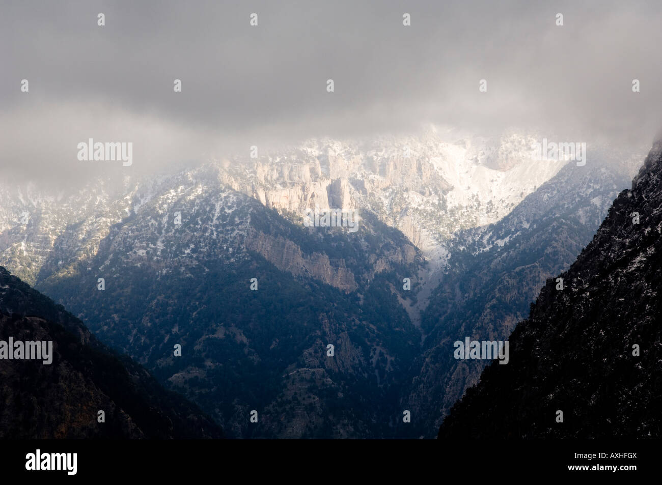 Snow capped mountains in Crete, Greece Stock Photo - Alamy