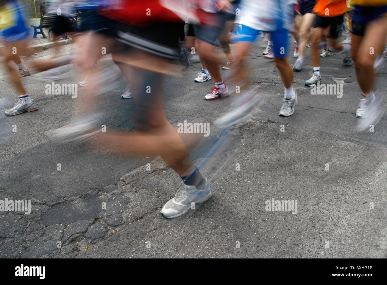 runners in road race Stock Photo - Alamy