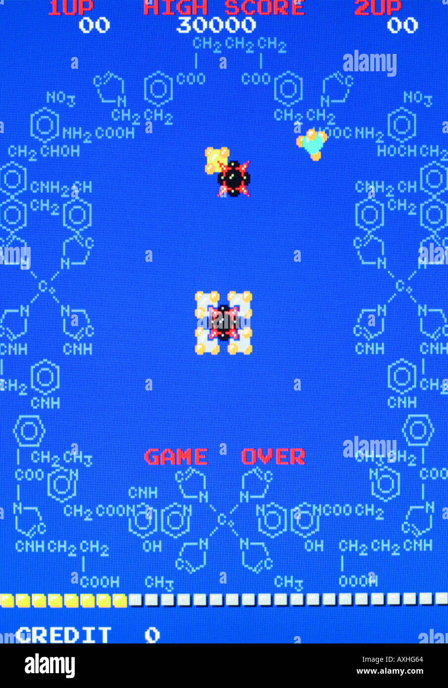 Phozon Namco 1983 Vintage arcade videogame screen shot - EDITORIAL USE ...