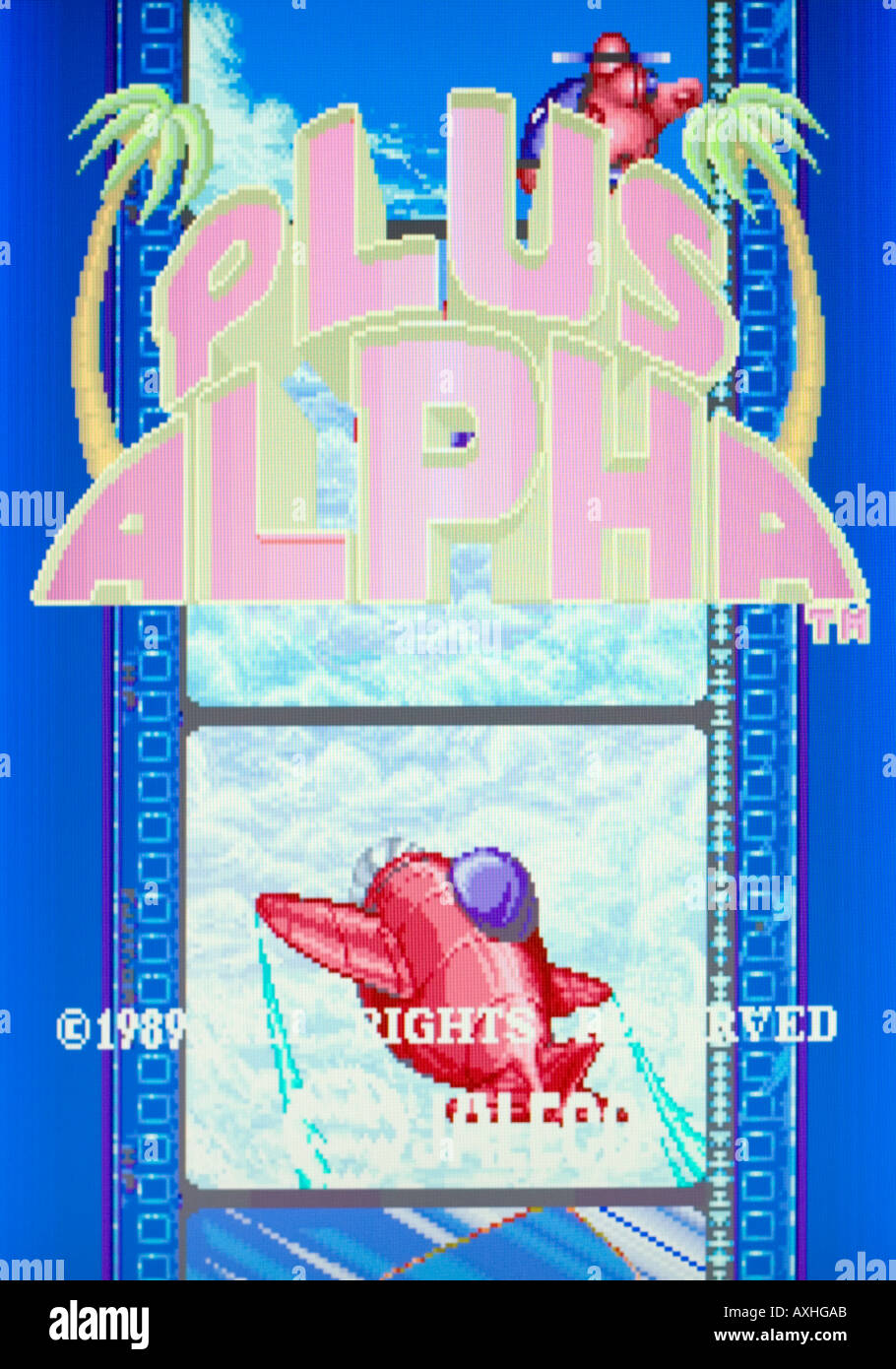 Plus Alpha Jaleco 1989 Vintage arcade videogame screen shot - EDITORIAL ...
