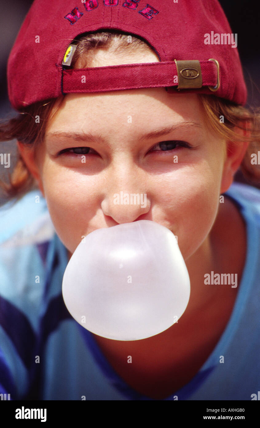 Woman chew gum hi-res stock photography and images - Alamy