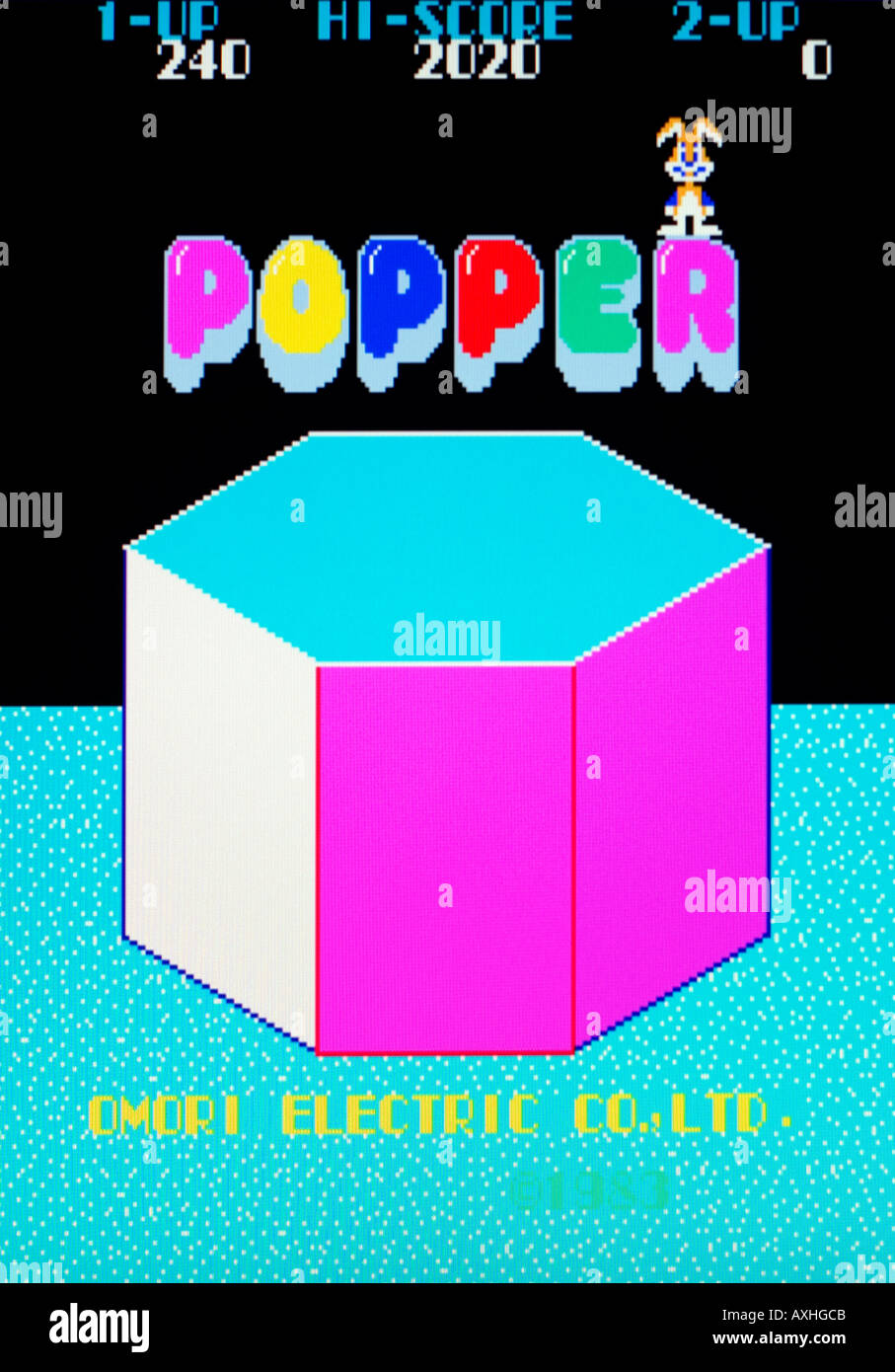 Popper Omori Electric Co Ltd 1983 Vintage arcade videogame screen shot ...