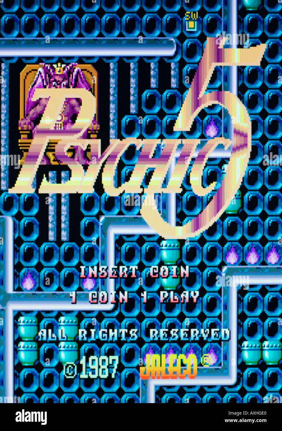 Psychic 5 Jaleco 1987 Vintage arcade videogame screen shot - EDITORIAL ...
