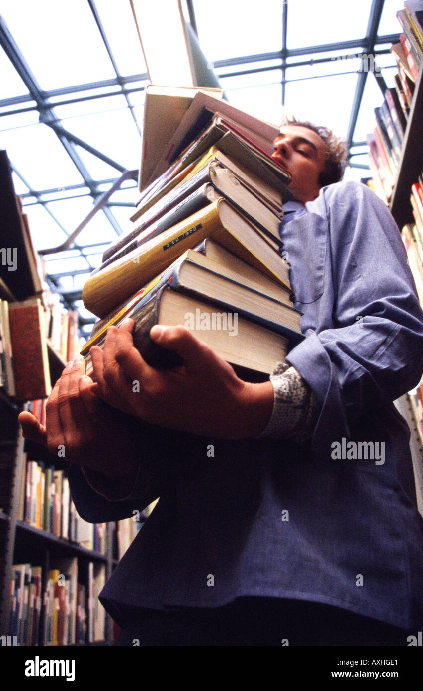 Student Carrying Too Many Books