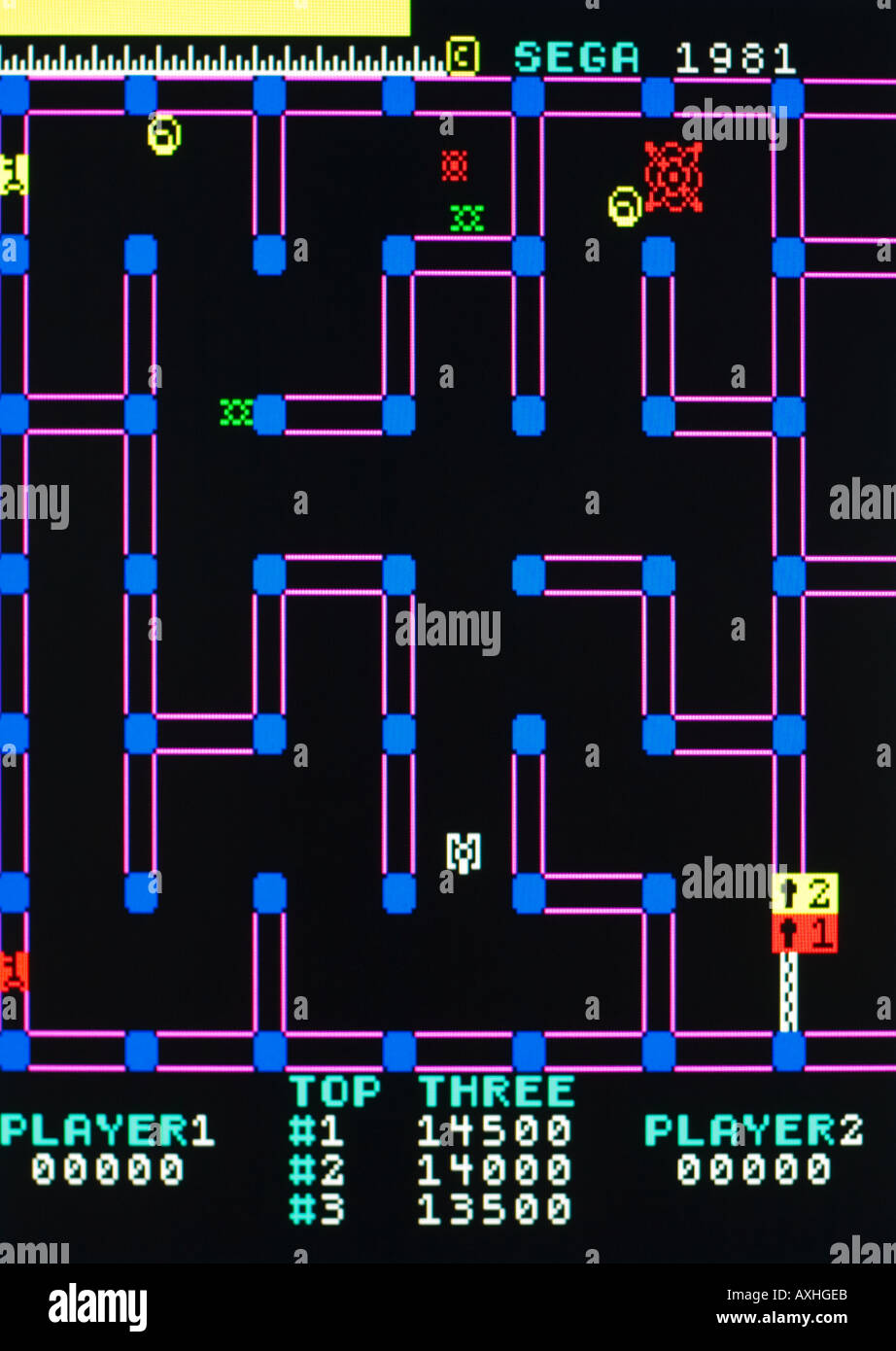 Pulsar Sega Gremlin 1981 Vintage arcade videogame screen shot ...