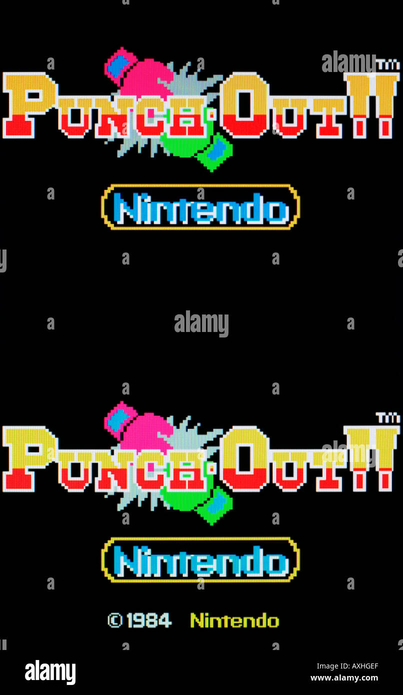 Punch Out Nintendo 1984 Vintage arcade videogame screen shot ...
