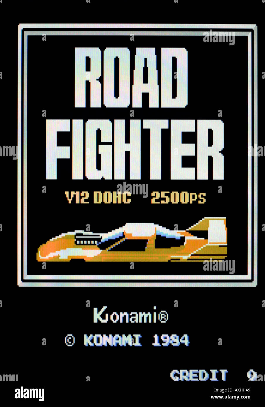 Road Fighter Konami 1984 Vintage arcade videogame screen shot ...