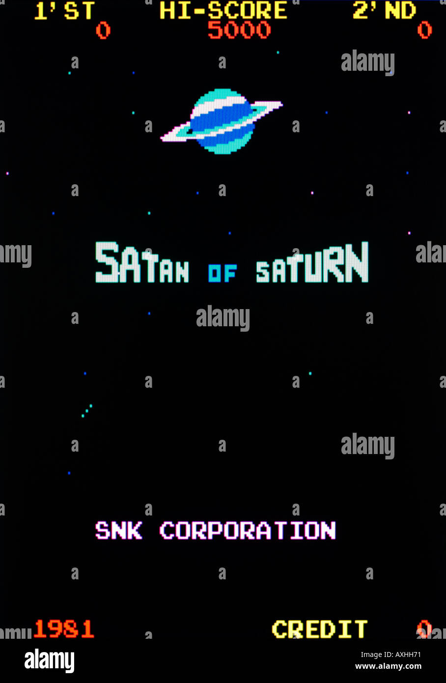 Satan of Saturn SNK Corp 1981 Vintage arcade videogame screen shot ...