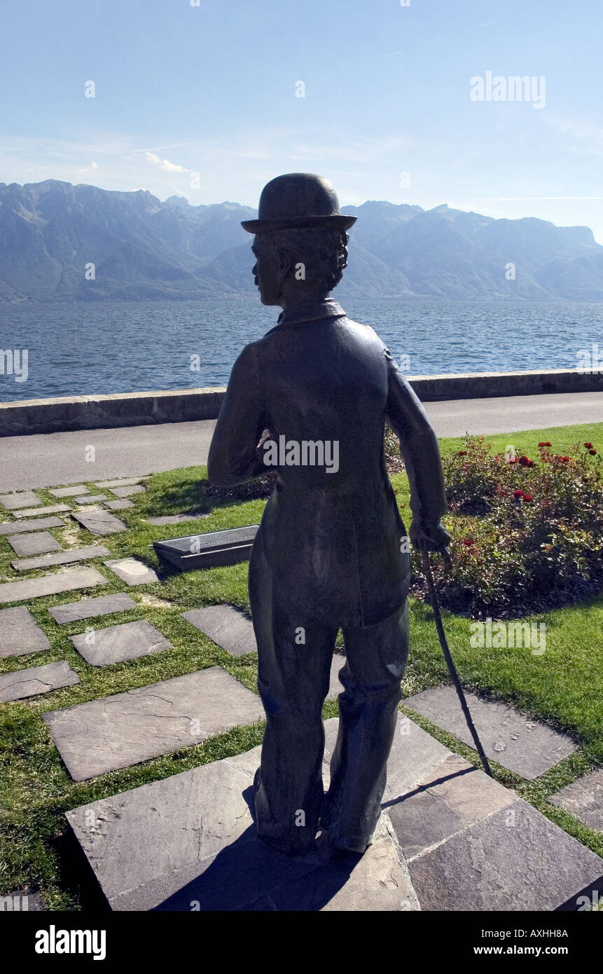 Charlie Chaplin statue in Vevey Stock Photo - Alamy