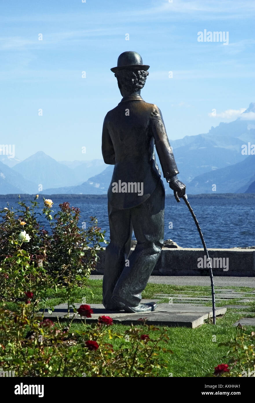 Charlie Chaplin statue in Vevey Stock Photo - Alamy
